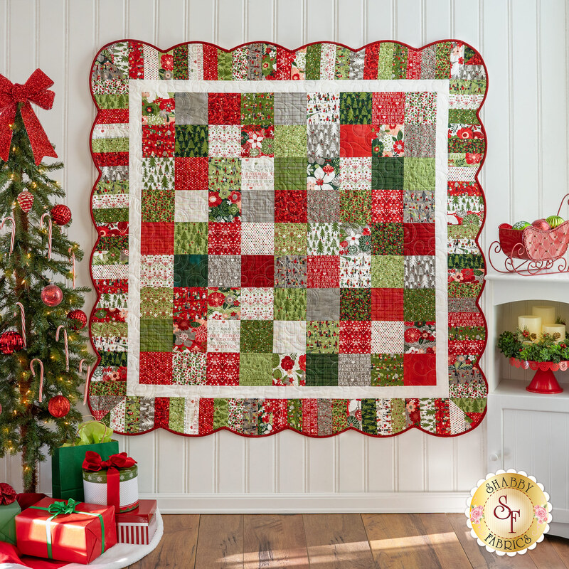 Holiday Charm Quilt Kit - Hustle and Bustle | Shabby Fabrics