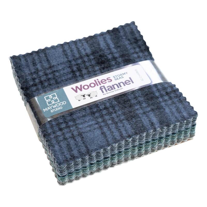 Woolies Flannel 5" Squares - Stormy Seas by Bonnie Sullivan for Maywood ...