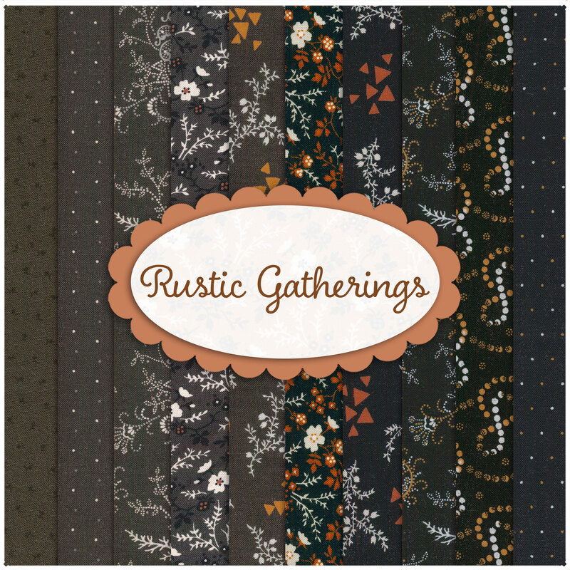 Rustic Gatherings 10 FQ Set - Midnight by Primitive Gatherings for Moda ...