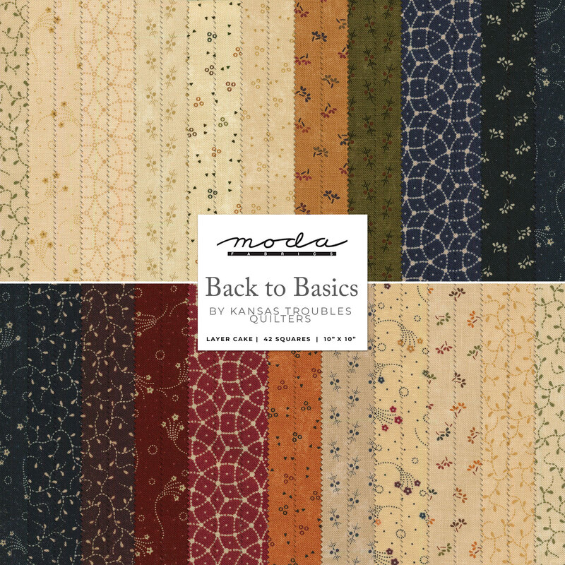 Back To Basics Layer Cake by Kansas Troubles Quilters from Moda Fabrics ...