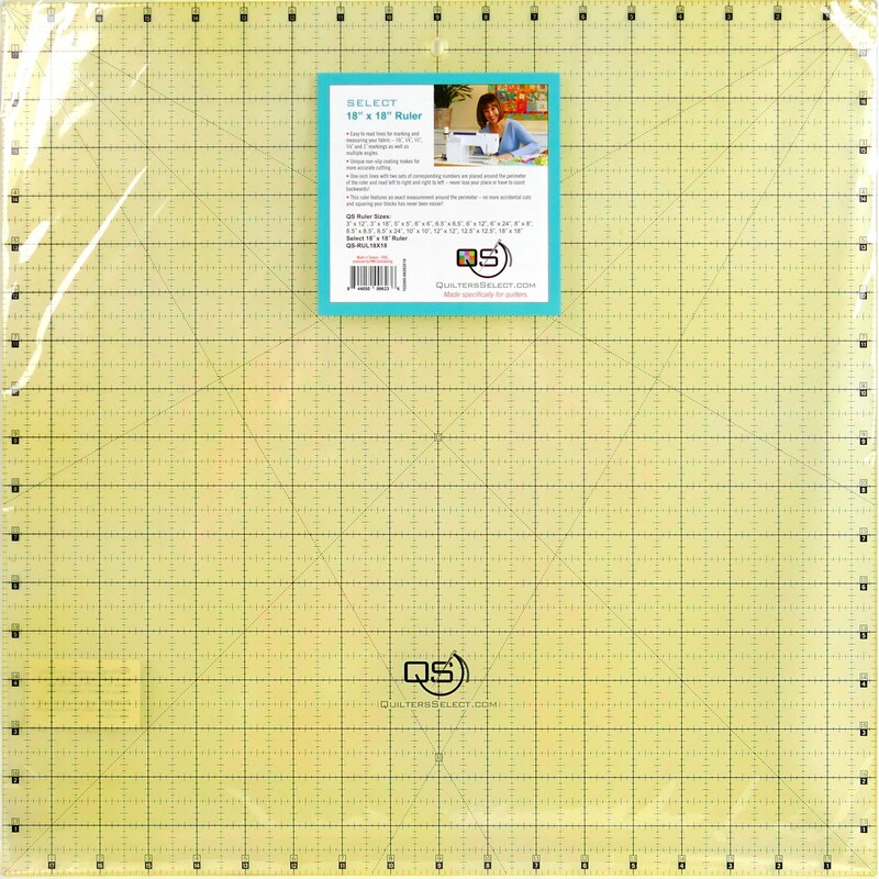 Quilter's Select Quilting Ruler 18" x 18" | Shabby Fabrics