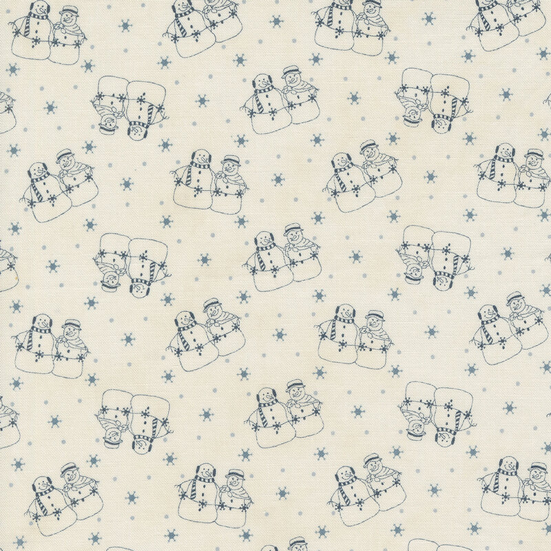 Snowman Gatherings IV 49250-11 Snow by Primitive Gatherings for Moda ...