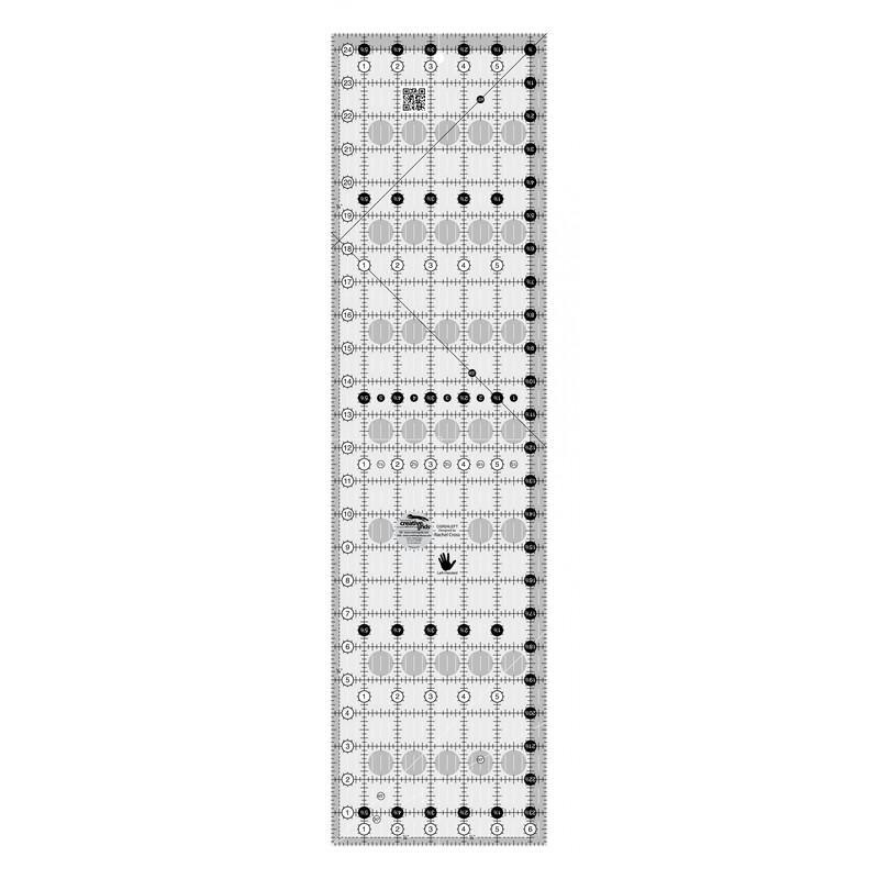 Creative Grids Left Handed Quilt Ruler 6-1/2" x 24-1/2" | Shabby Fabrics