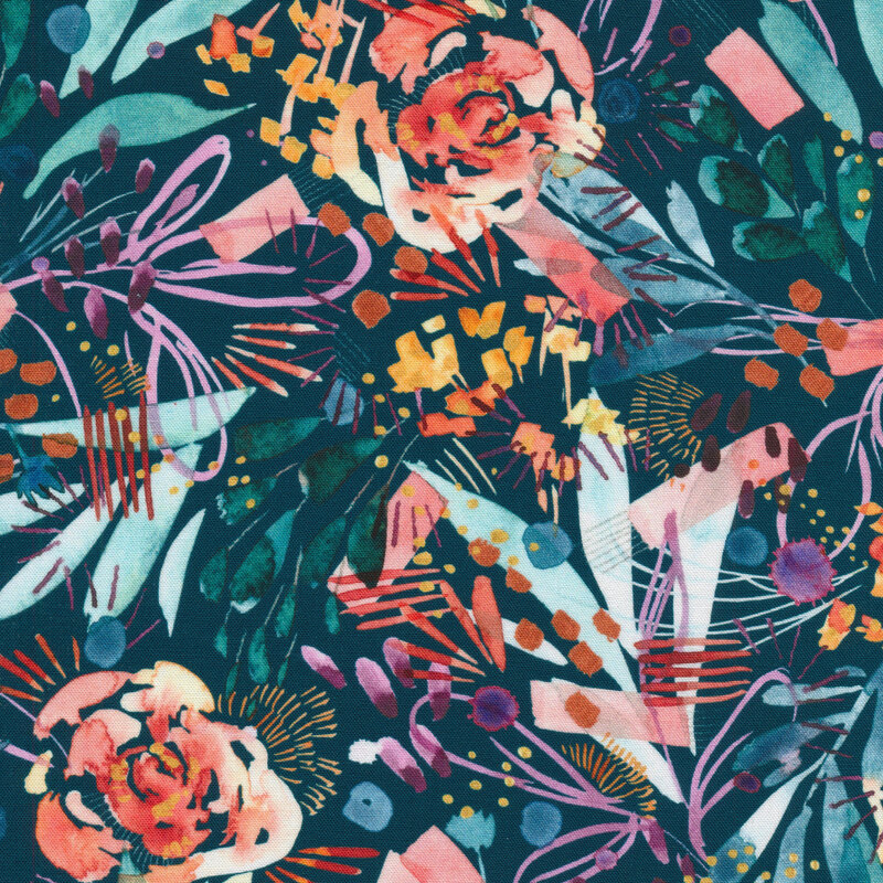 Sewing & Needlecraft #8463 12 Sunshine Soul Midnight Fabric Create Joy ...